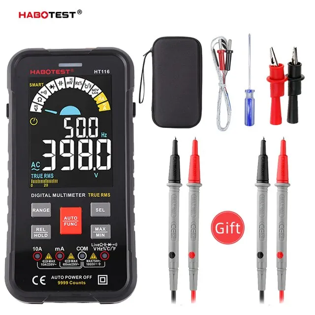 HT116 600V Smart Multimeters Intelligent Phone Digital Multimeter Ohm ...