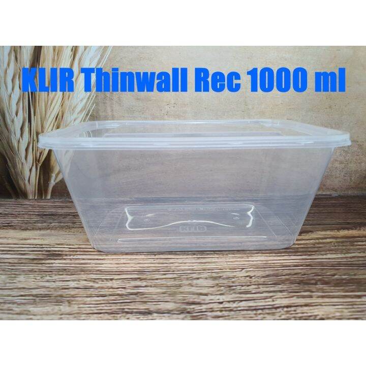Thinwall KLIR Rectangle / Persegi 1000 ml / / box Plastik / Wadah Plastik / kotak Plastik ...