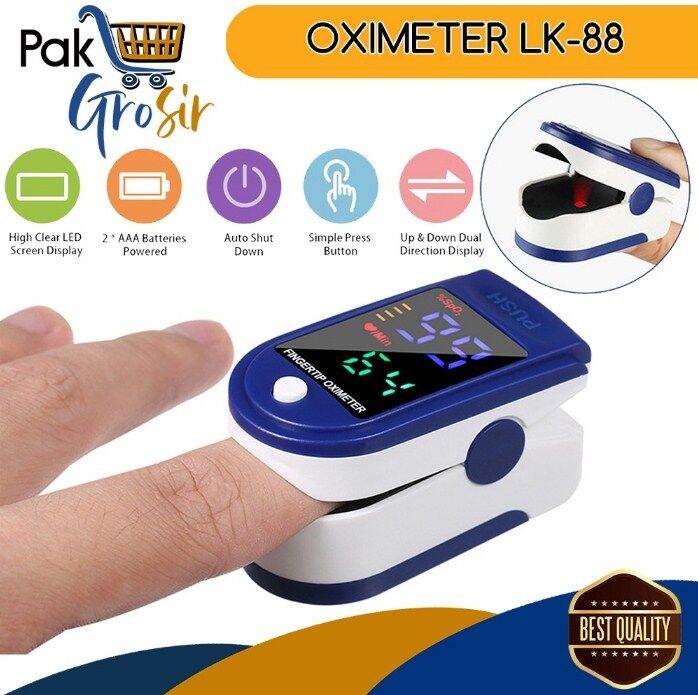 Fingertip pulse oximeter SpO2 LCD Full Colour LK88 Alat Ukur Kadar ...