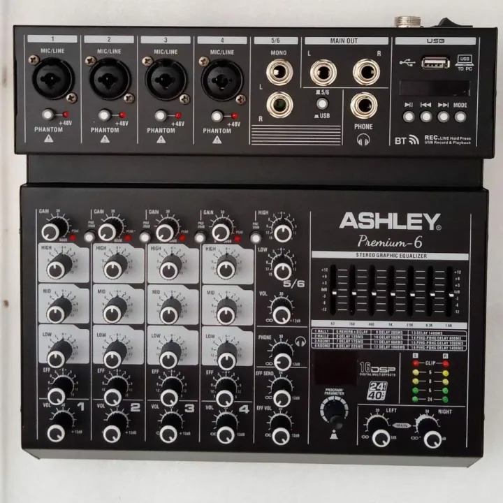 Mixer Audio 6 Channel Ashley Premium 6 Original Bluetooth Soundcard | Lazada Indonesia