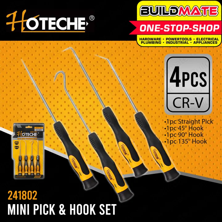 Hoteche Mini Lock Pick And Hook Pick Locking Set Cr V 4 Pcs Set Htc 241802 100 Original