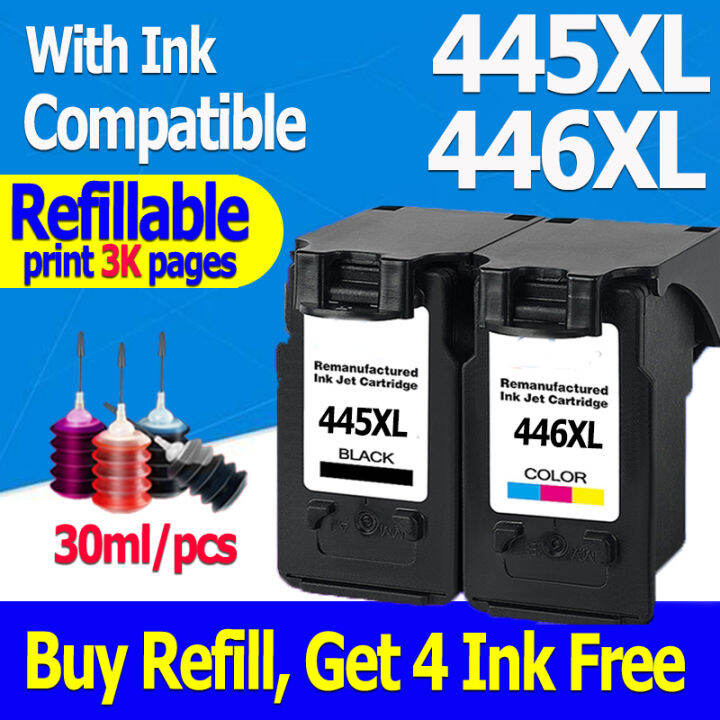 Canon 445 446 ink PG445XL CL446XL ink cartridge compatible for MX494 ...