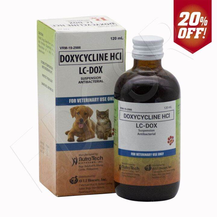 Nutratech LC-DOX Suspension Antibiotic Antibacterial for Dogs and Cats ...