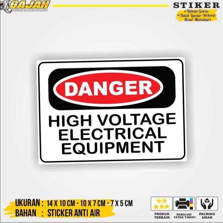Stiker Label Panel Listrik Tegangan Tinggi / Stiker High Voltage ...