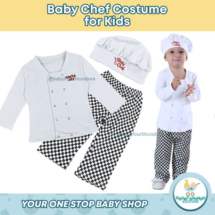 Complete Baby Chef Costume with Hat Set | Lazada PH