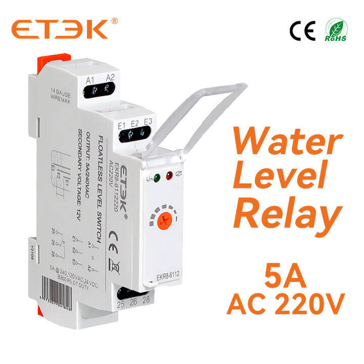 ETEK Water Level Relay Float Switch Electronic Liquid Level Control ...