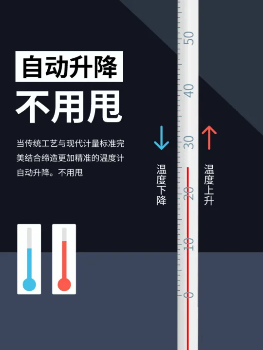 High Precision Glass Stick Thermometer Mercury Chemical Laboratory ...