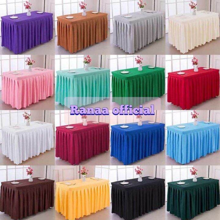 Skirting dekorasi meja rok meja + taplak tinggi 100cm hiasan penutup ...