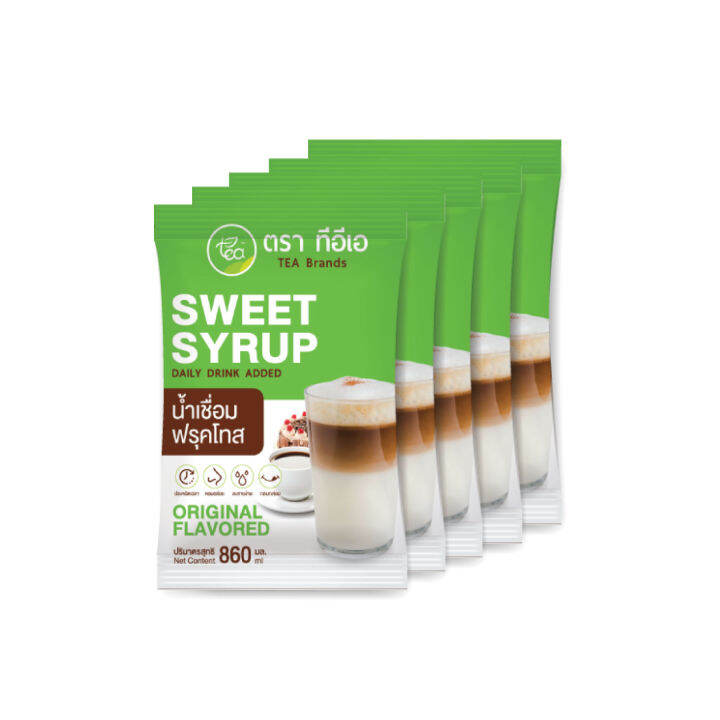 ทีอีเอ น้ำเชื่อม ไซรัป Syrup 860 ml สกัดจากข้าวโพดธรรมชาติ x แพ็ค 5 ...