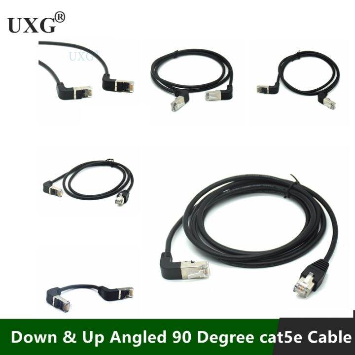 Ultra Slim Cat6 Ethernet Cable RJ45 Right Angle UTP Network Cable Patch ...