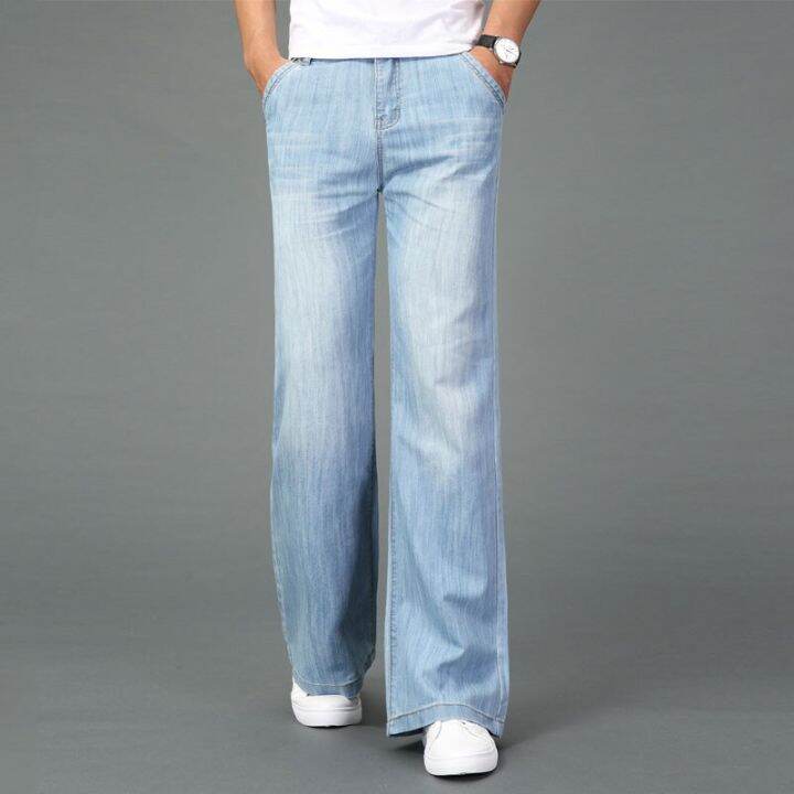Jeans For Men Men's Big Flared Jeans Boot Cut Leg Flared Loose Fit High ...