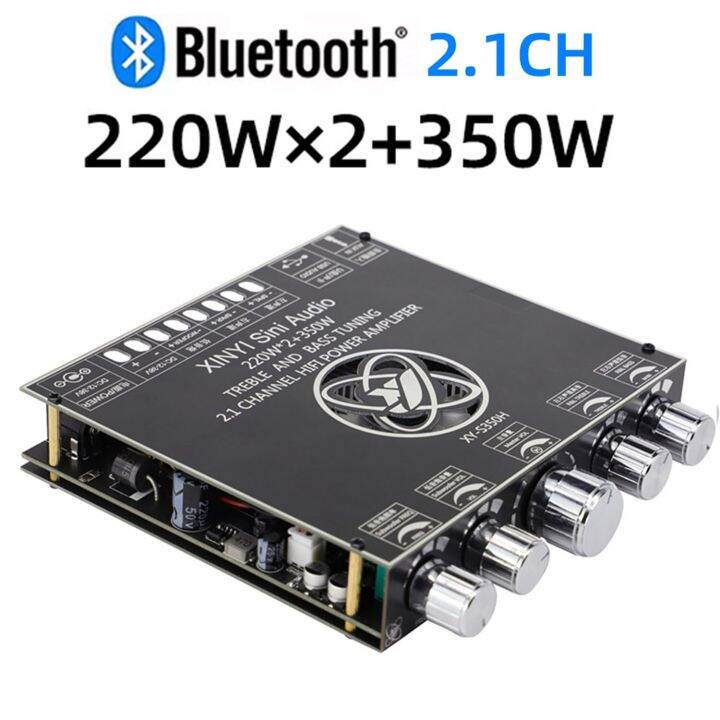 2*220W+350W TPA3251 Bluetooth Power Amplifier Board 2.1Ch Class D USB ...
