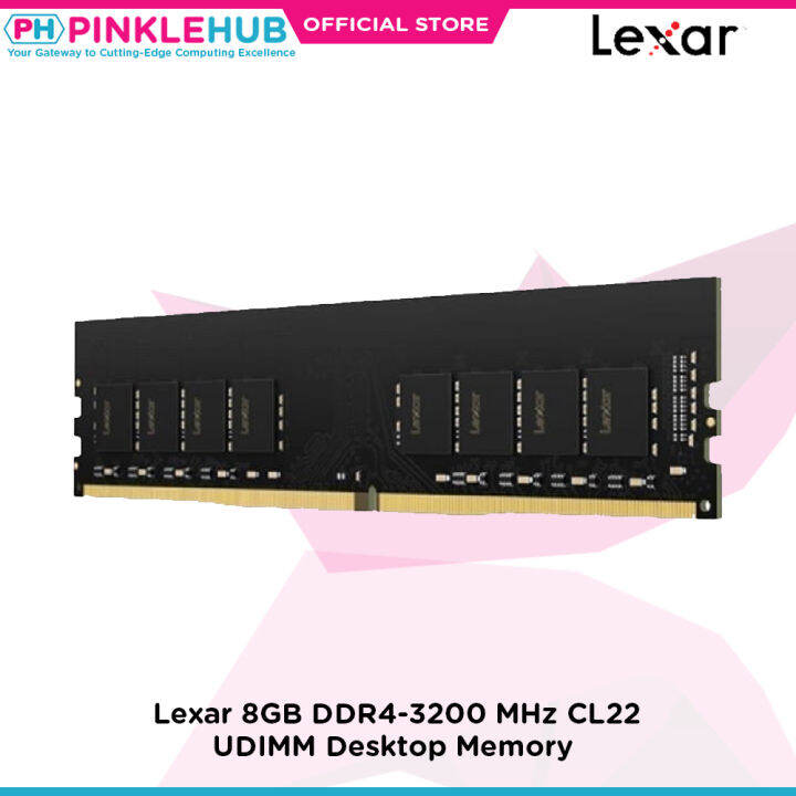 PinkleHub | Lexar 8GB DDR4-3200 MHz CL22 UDIMM Desktop Memory (LD4AU008G-R3200GSST) | Lazada PH