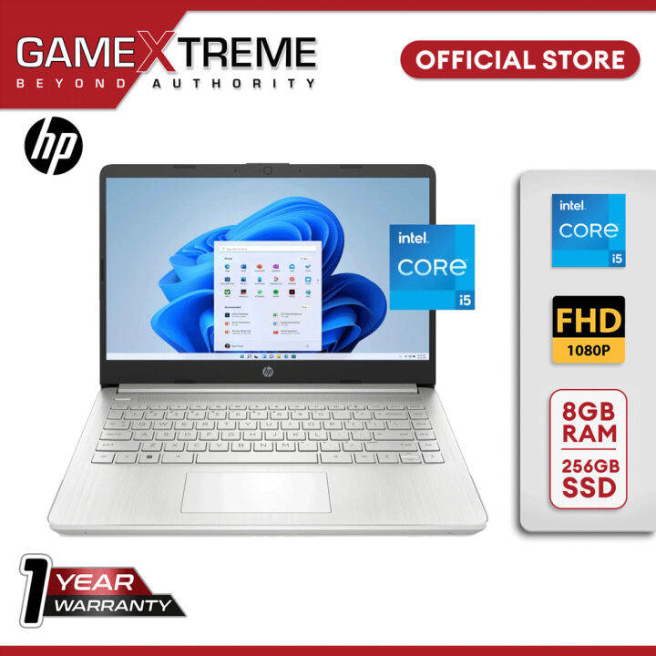 HP 14 dq2078wm 14 HD Laptop Intel Core i5 1135G7 11th Gen 8GB RAM 256GB SSD Win11 Natural Silver ...