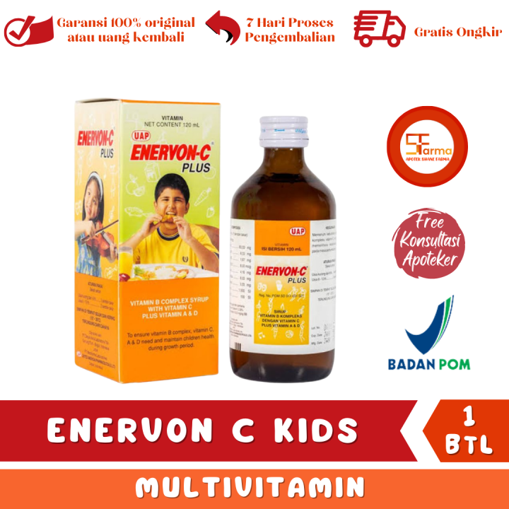 Enervon-C Plus Syrup 120 mL - Vitamin Lengkap Kesehatan Anak | Lazada ...
