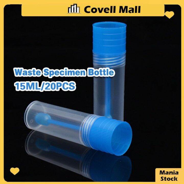 20pcs Stool Containers Fecal Bottle Screw Waste Specimen Bottle 15ml ...