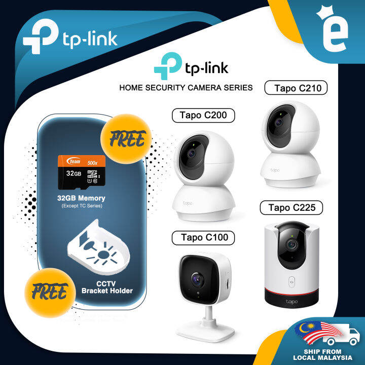 TP-Link Tapo C100 C200 C210 C220 C225 1080P Full HD Pan Tilt 360 ...