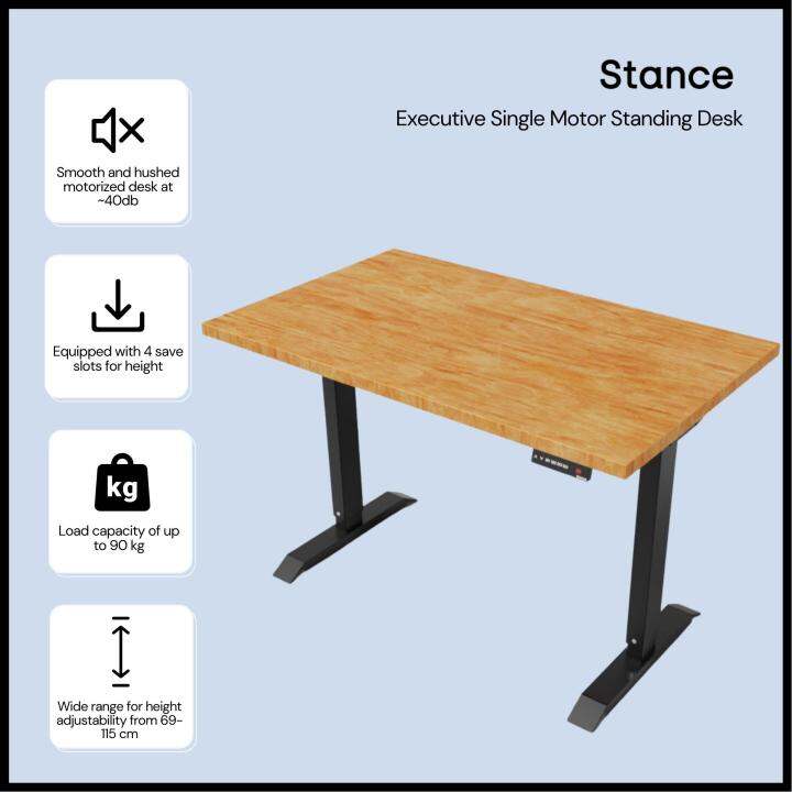 Stance Executive Electric Single Motor Height Adjustable Ergonomic ...