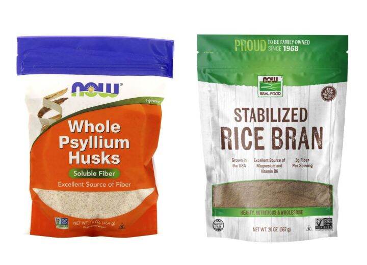 Now Foods Whole Psyllium Husks 16oz / Now Real Food Stabilized Rice ...