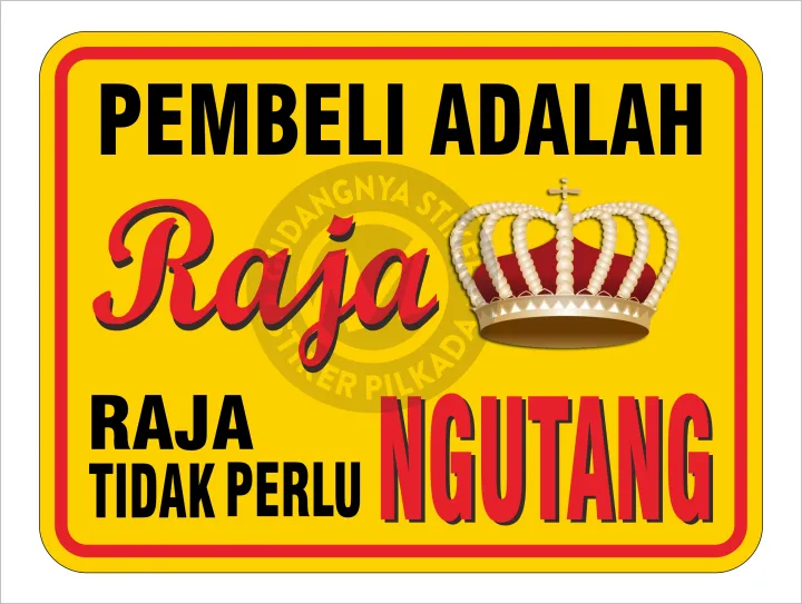 STIKER VINYL PEMBELI ADALAH RAJA | Lazada Indonesia