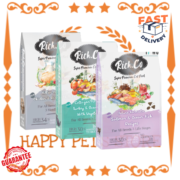 Rich.Co Adult Cat Salmon/Turkey/Kitten Chicken {8KG} | Lazada