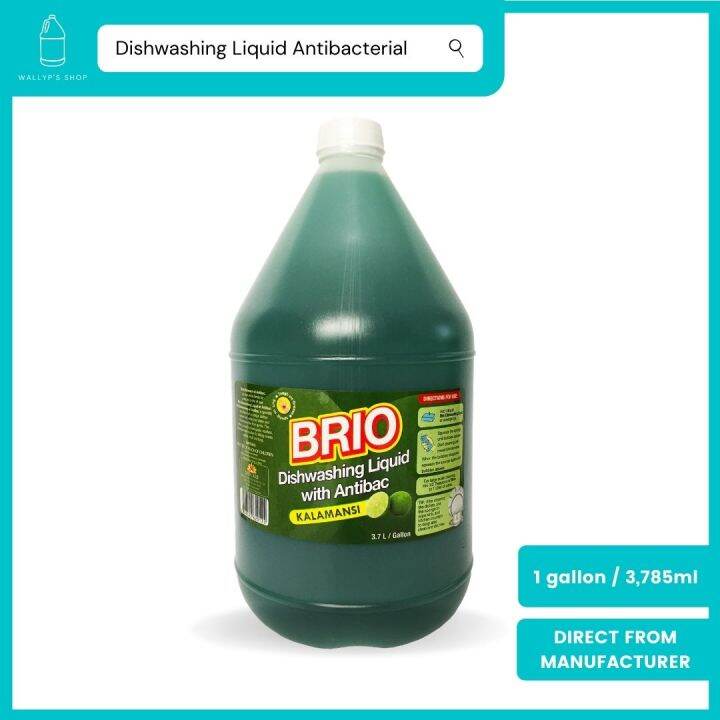 WallyP's BRIO Dishwashing Liquid with Antibac (Concentrated) 1 gallon ...