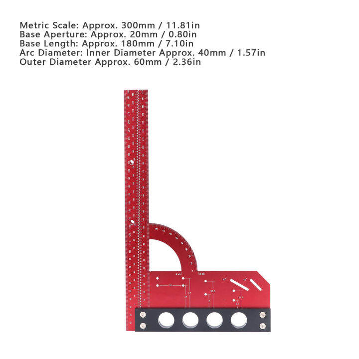 Aluminum Framing Woodworking Squares, High Hardness Anodized Right ...