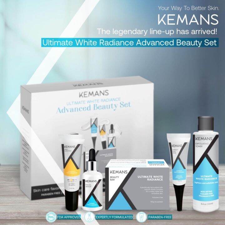 Ultimate White Radiance Advanced Beauty Set by Kemans | Lazada PH