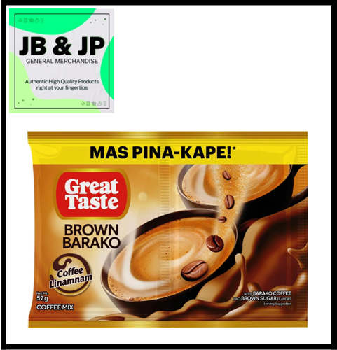 Great Taste Brown Barako Twin Pack 52g X 10's | Lazada PH