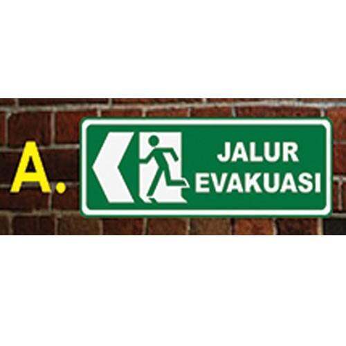 SIGN JALUR EVAKUASI DAN RAMBU EXIT. ACRYLIC UKURAN 30 X 15 CM - BANGUN ...