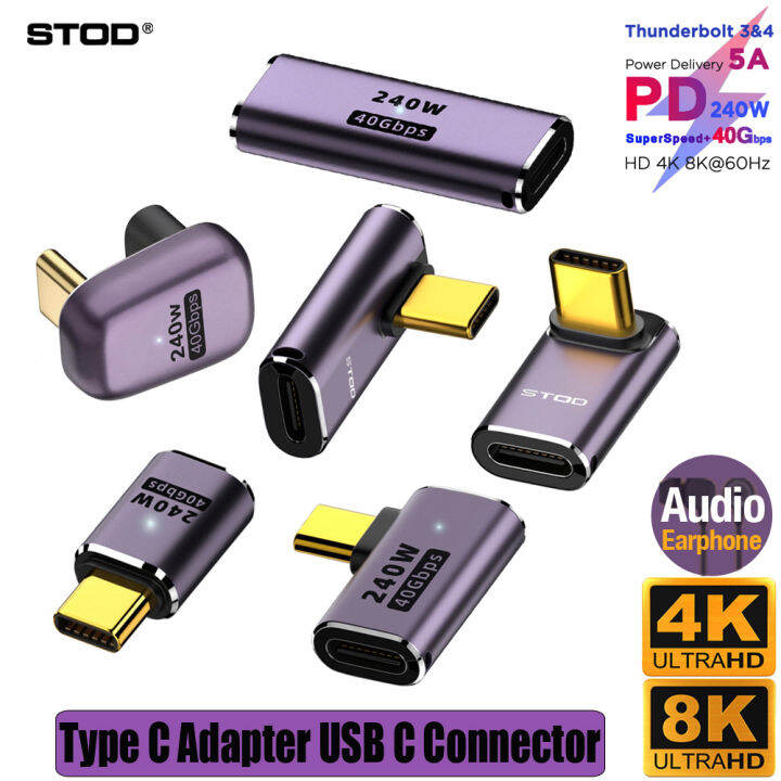 STOD OTG Type C Adapter Connector 240W Charger Fast Charging Android ...