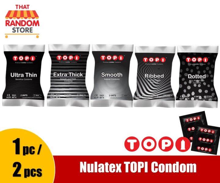 Nulatex TOPI Condoms (Smooth/Ultra Thin/Extra Thick/Ribbed/Dotted) | Lazada