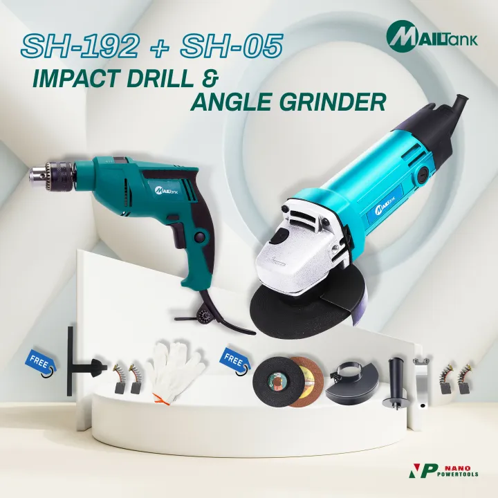 MailTank (SH192.SH05) Impact Drill and Angle Grinder(Green) | Lazada PH