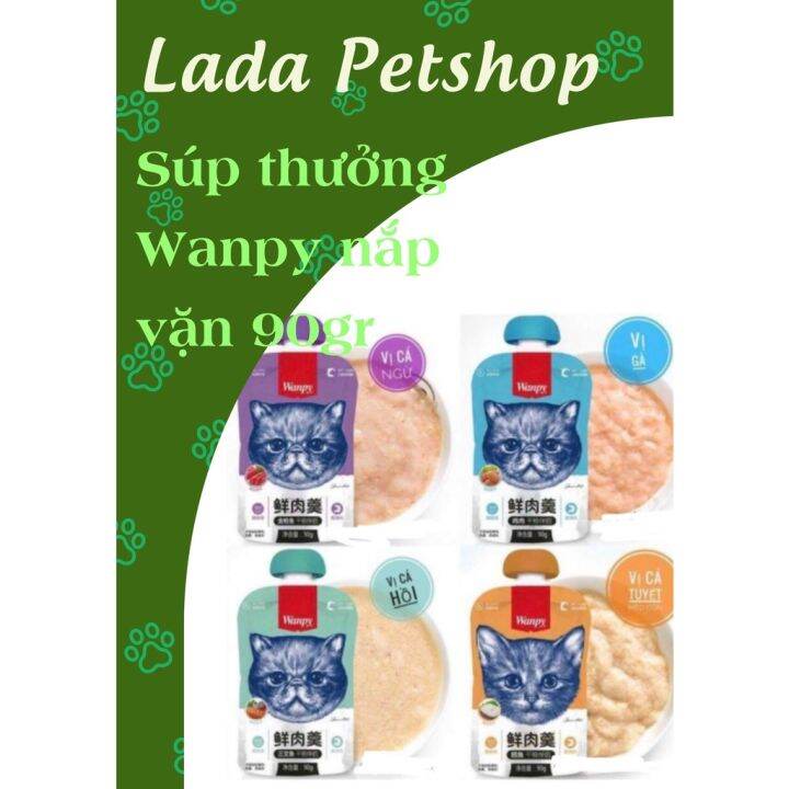 Súp thưởng wanpy nắp vặn 90g cho mèo mọi lứa tuổi | Lazada.vn