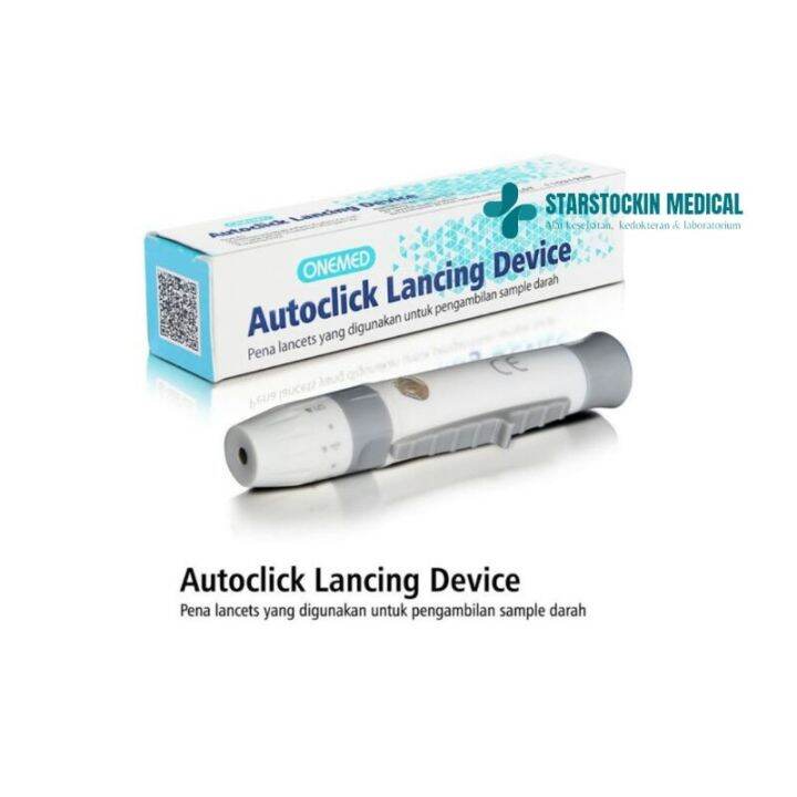 Pena Lancet Device Onemed Autoclick Lancing Devices Alat Pengambilan Sample Darah | Lazada Indonesia