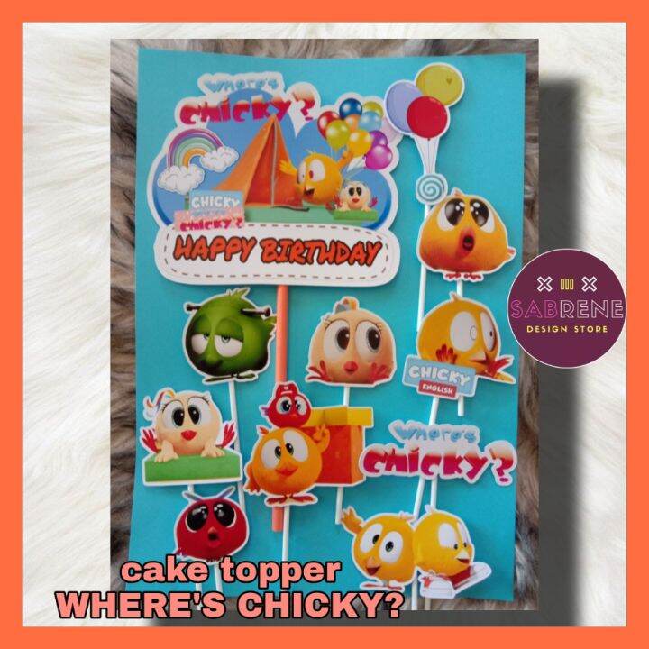 WHERE'S CHICKY CAKE TOPPER BAKEWARE DECORATION | Lazada