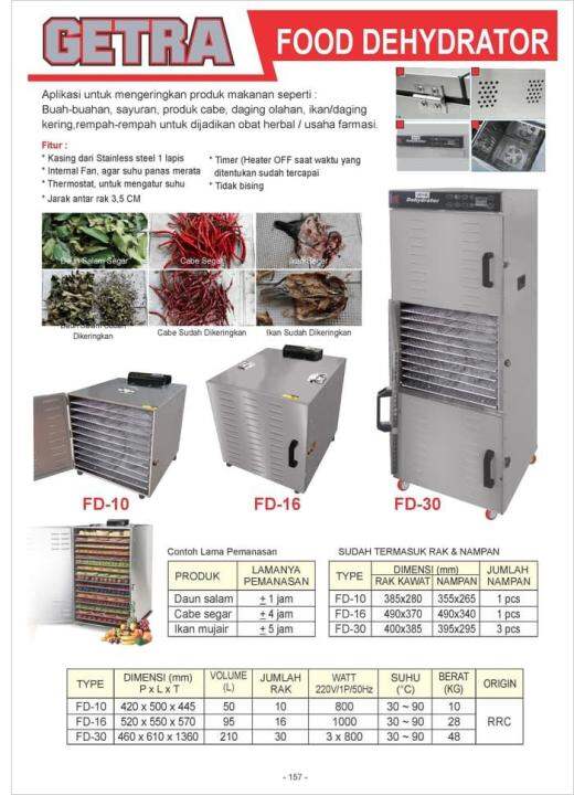 Getra - Food Dehydrator FD30 | Lazada Indonesia
