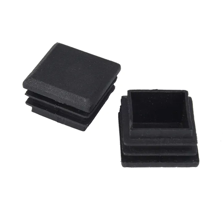 10 Pcs Black Plastic Square Tube Inserts End Blanking Cap 25mm x 25mm ...