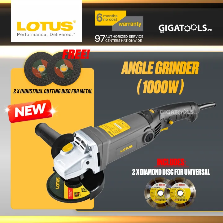 *NEW* Lotus LTSG1000PX 4-inches Heavy Duty Angle Grinder ( 1000W ) with ...