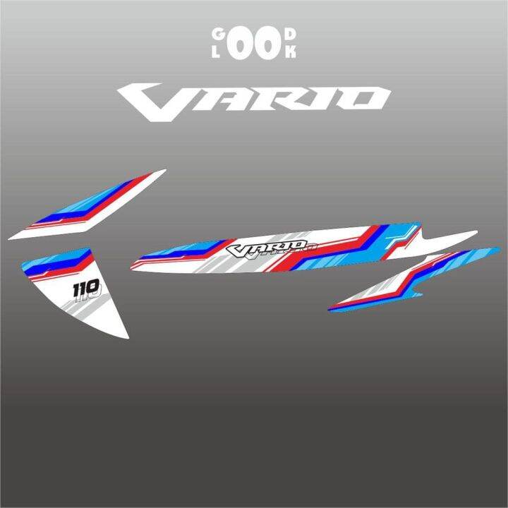 STIKER STRIPING MOTOR VARIO LAMA 110 KARBU GRAFIS GARIS LIVERY BMW V2 ...