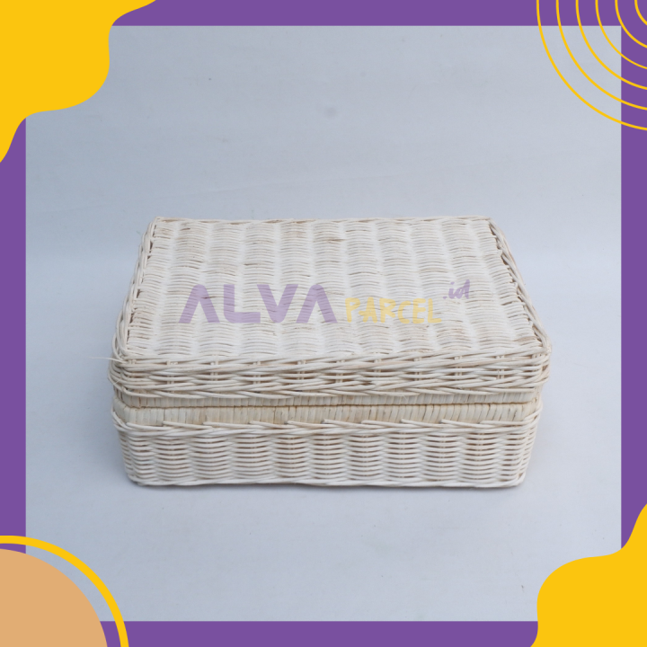 Box Hampers Bahan Rotan/Box Hampers Kekinian/Box Parcel Anyaman Rotan ...