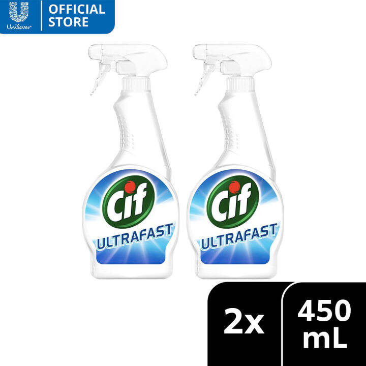 [BUNDLE OF 2] Cif Multi Purpose Spray Ultrafast 450ml With Bleach ...