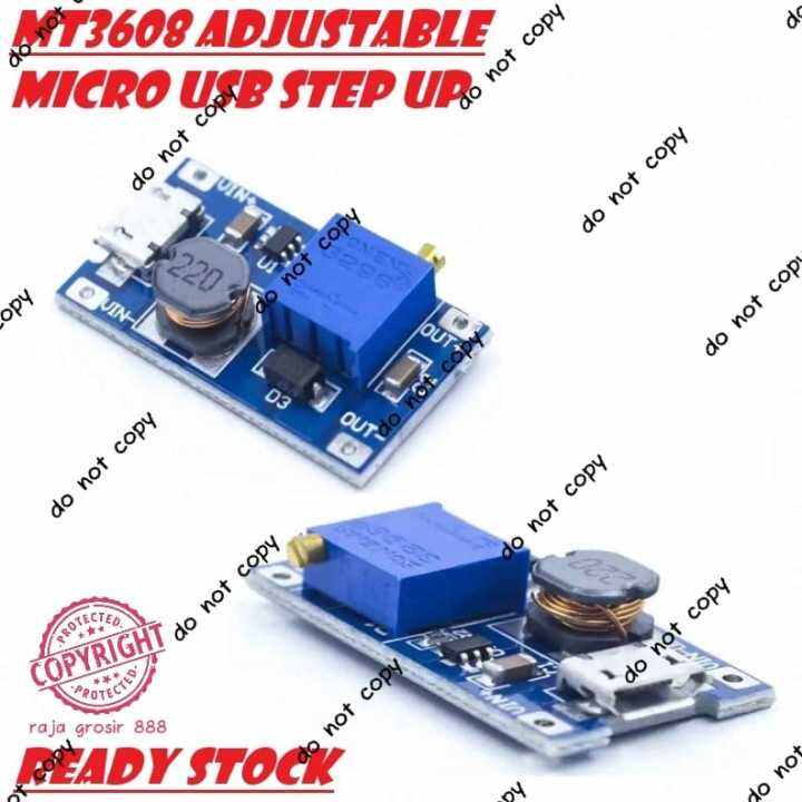 MT3608 Micro USB Step Up Adjustable DC to DC Module Micro USB MT3608 ...