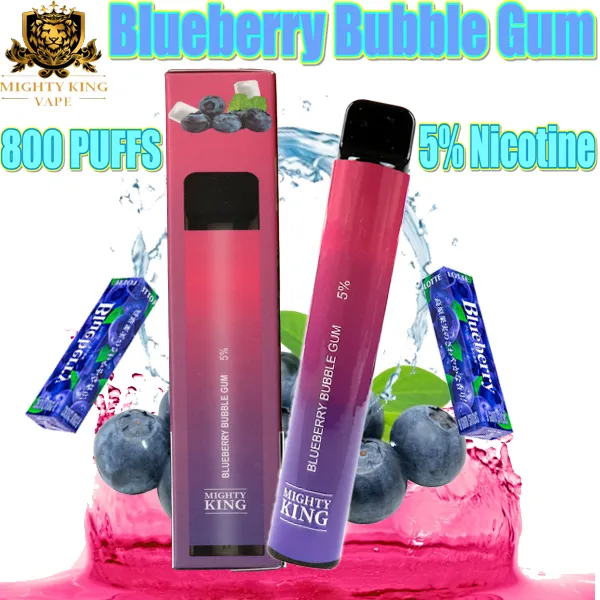 LEGIT MIGHTY KING Puff Plus smoke vapers full set 800 Puffs (BLUEBERRY ...