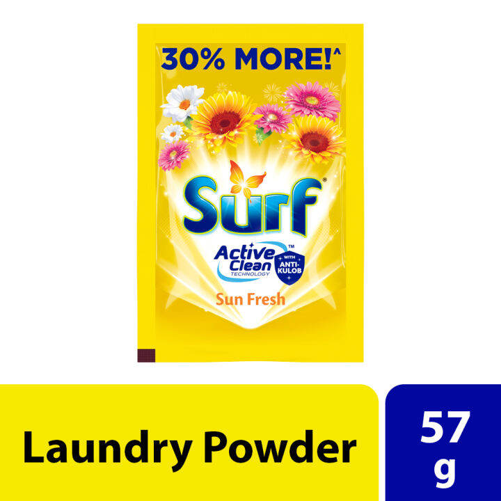 Surf Sun Fresh Detergent Powder with Fabcon 24 x 57g | Lazada PH