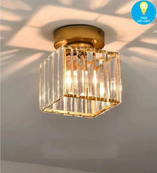 Square Modern lights Crystal E27 Ceiling Light Lamp Pendant Chandelier ...