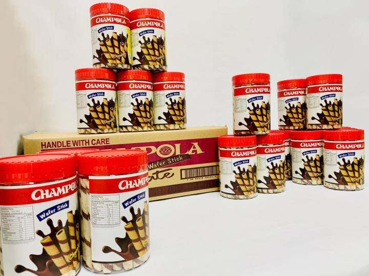 CHAMPOLICIOUS CHAMPOLA CHOCOLATE WAFER STICK 140g x 20pcs | Lazada PH