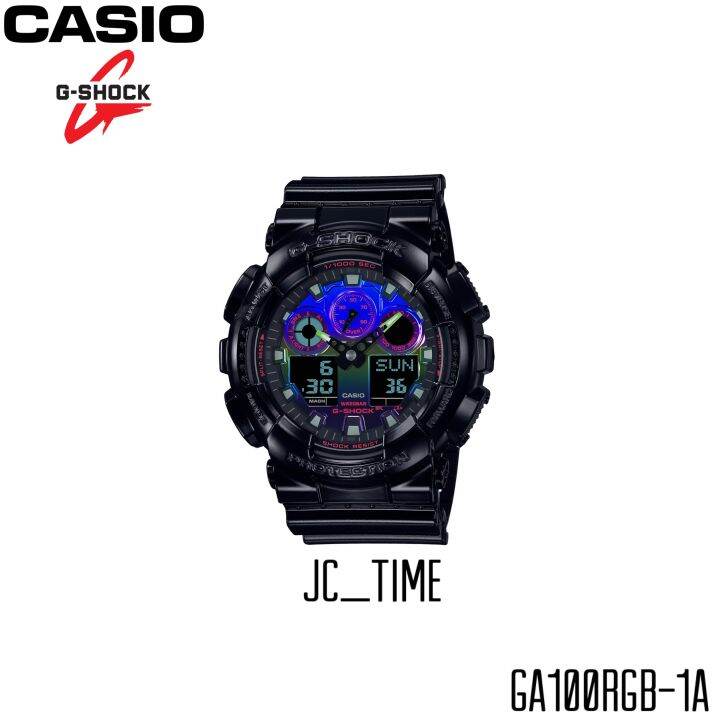 CASIO G-SHOCK Virtual Rainbow Series GA100RGB-1A 100% Authentic. GA100RGB / GA-100RGB-1A / GA ...