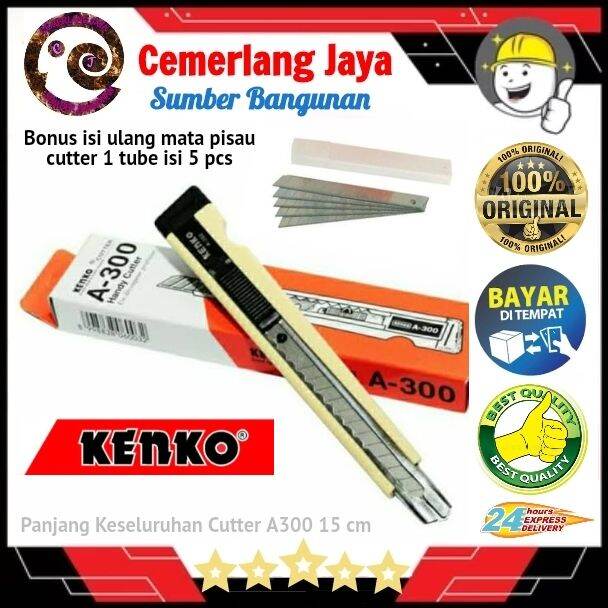 CUTTER KENKO A300 - CUTTER KNIFE - ALAT PEMOTONG | Lazada Indonesia