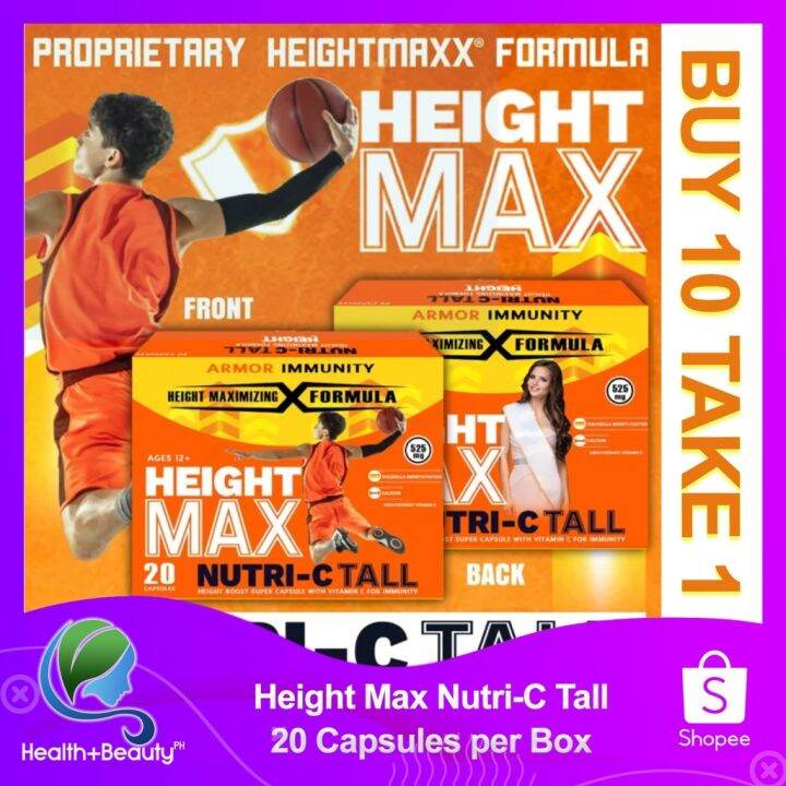 BUY 10 TAKE 1 Height Maxx Nutri-C Tall Height Enhancer 20 Capsules per ...